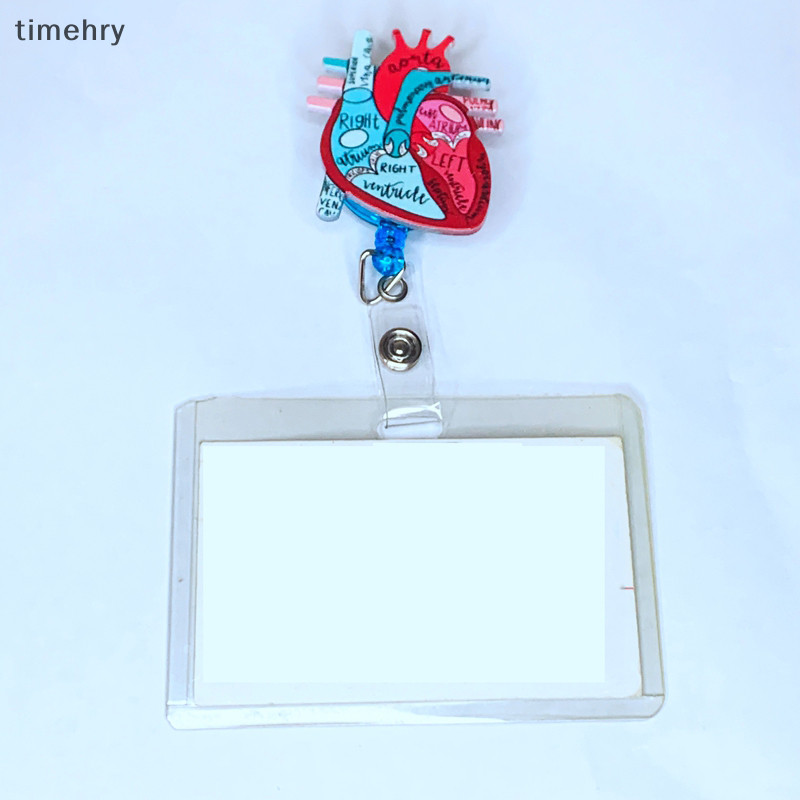 TY Anatomical Heart Diagram Retractable Badge Reel With Leather sel ...