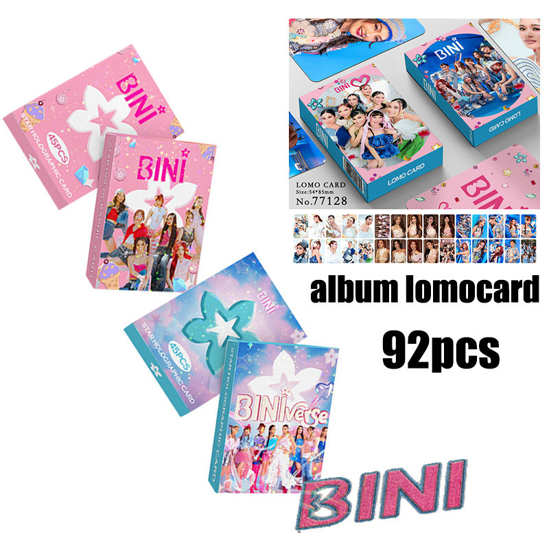 BINI Album Laser Cards BINI Photocards 96pcs Holographic Lomo Card Gwen ...