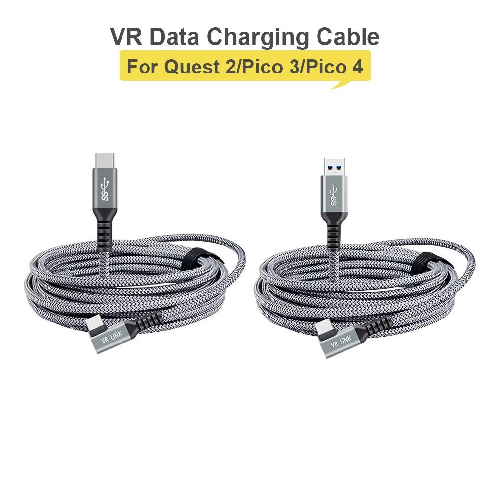 RQ+Upgrade 7M/6M Charging Cable For Oculus Quest 1/2 Link VR Data Line ...