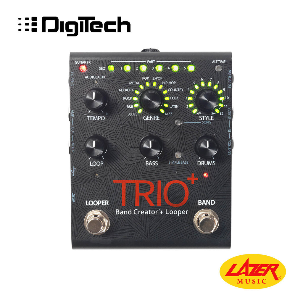 DigiTech Trio Plus Band Creator Custom Sequence Looper Pedal (TRIOPLUS ...