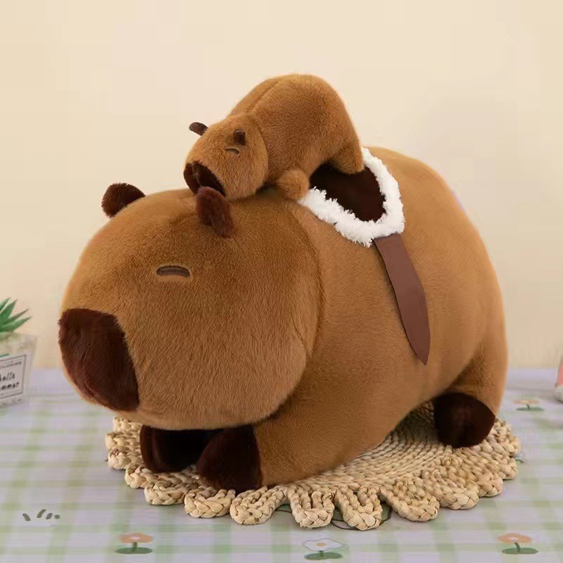 Cute Capybara Plush Dolls Creative Mouse Back Turtle Capibara Doll ...