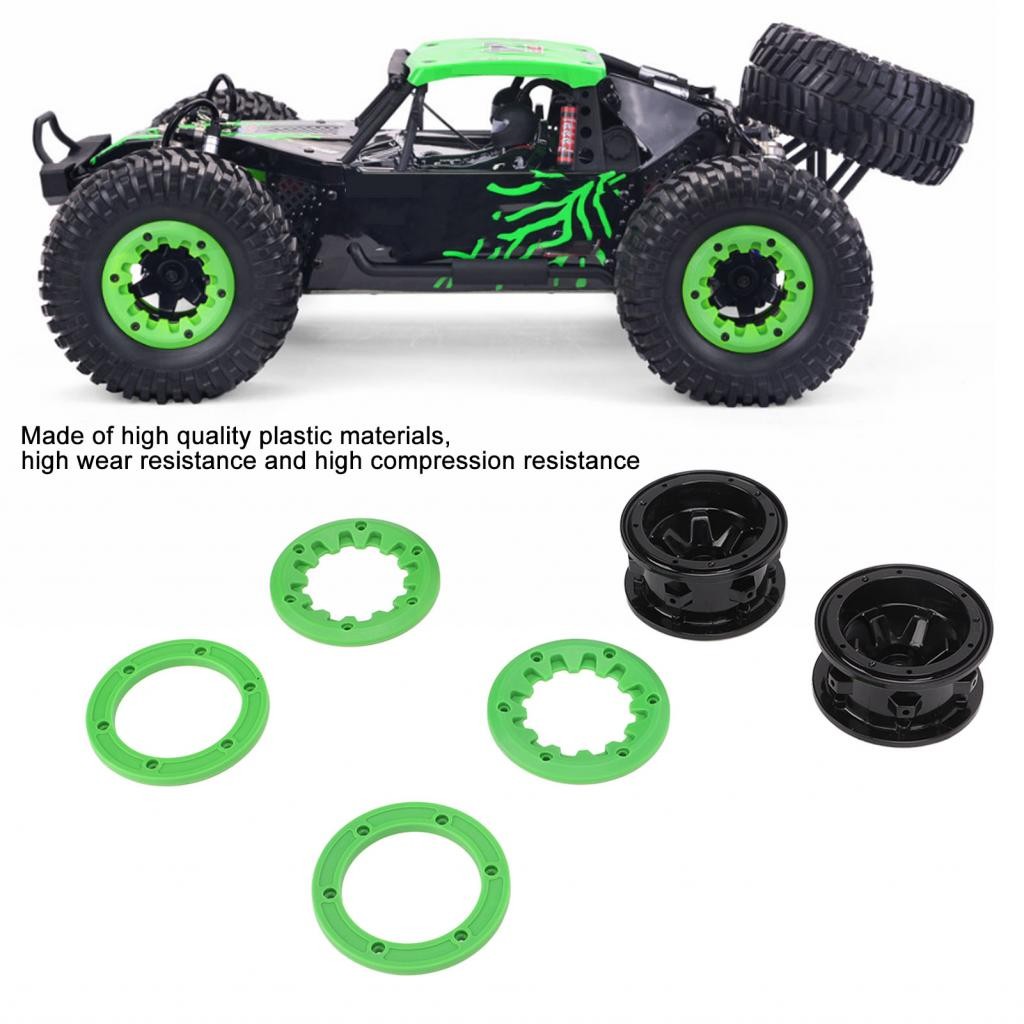 Calinodesign 2 Sets RC Vehicle Tires Hubs Desert Off Road Car Hex Wheel ...