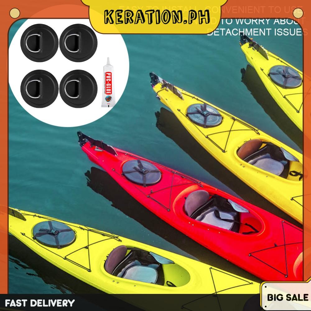 4Pcs Surfboard Dinghy Boat PVC Patch D Rings Patch for Inflatable Boat ...