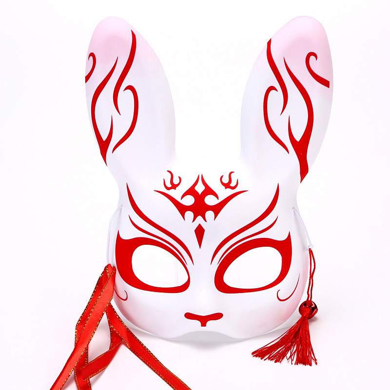Half Face Mask Fox Rabbit Cosplay Props Masquerade Halloween Party ...