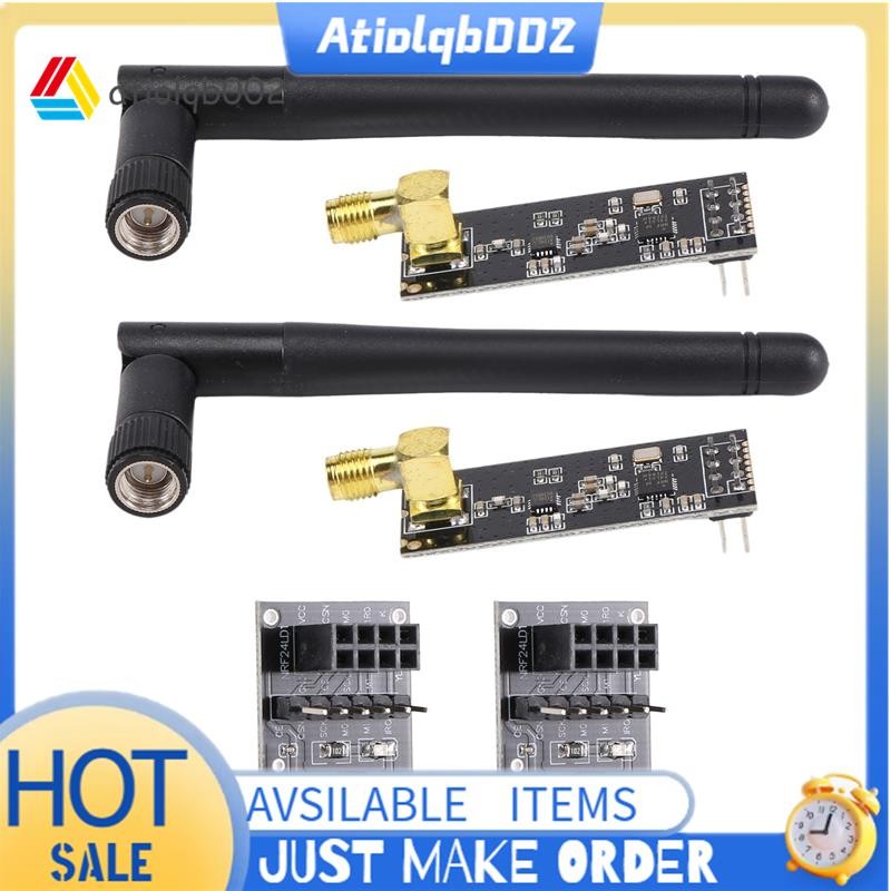2Pcs NRF24L01+PA+LNA RF Transceiver Module with SMA Antenna 2.4 GHz ...