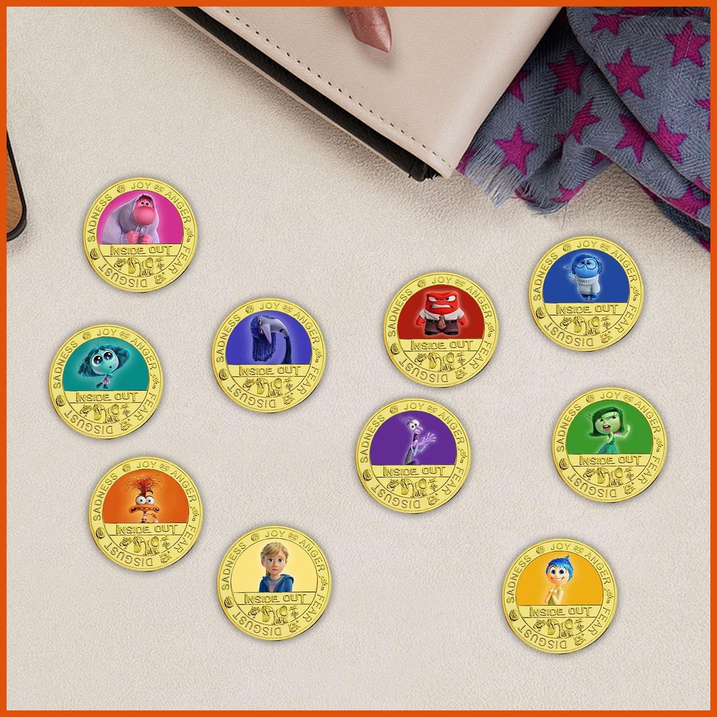 5pcs Inside Out Commemorative Coin Metal Coin Collection Toys shinph ...