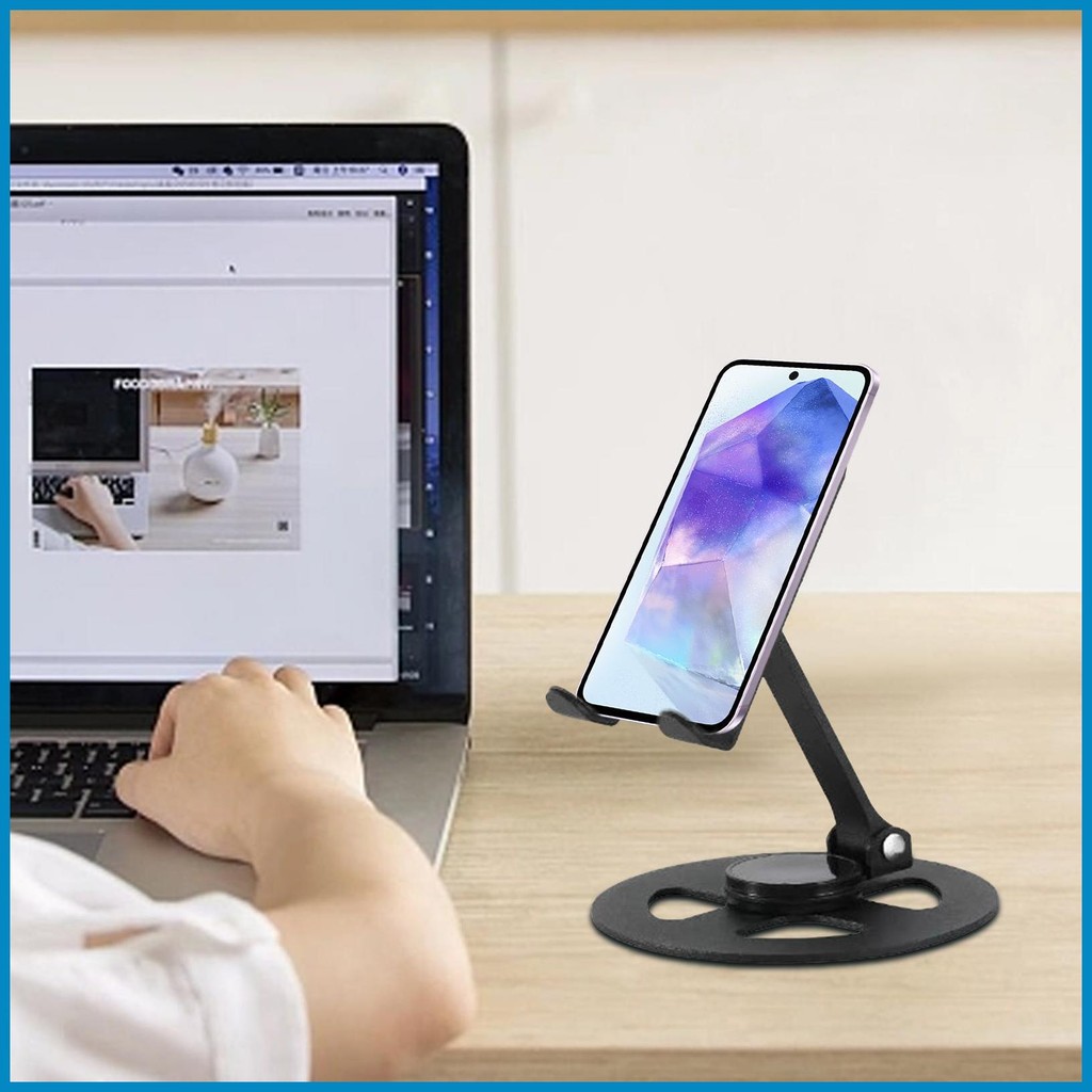 Adjustable Desktop Phone Holder Metal Tablet Desk Holder 360 Degree ...