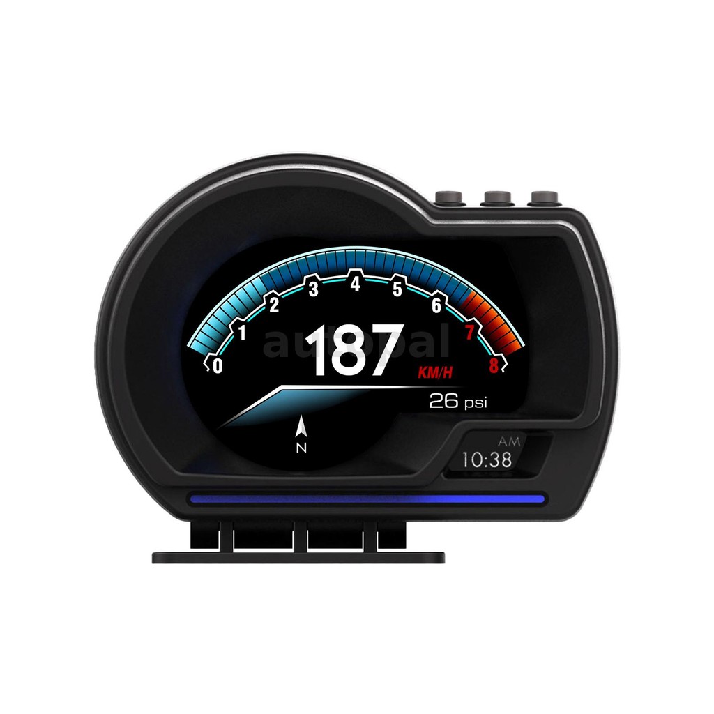 P6 Car Head-Up Display OBD2+GPS Smart Car HUD Gauge Digital Odometer ...