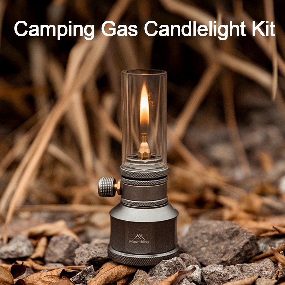 Outdoor Gas Lamp with Refillable Fuel Canister Camping Lighting Candle ...