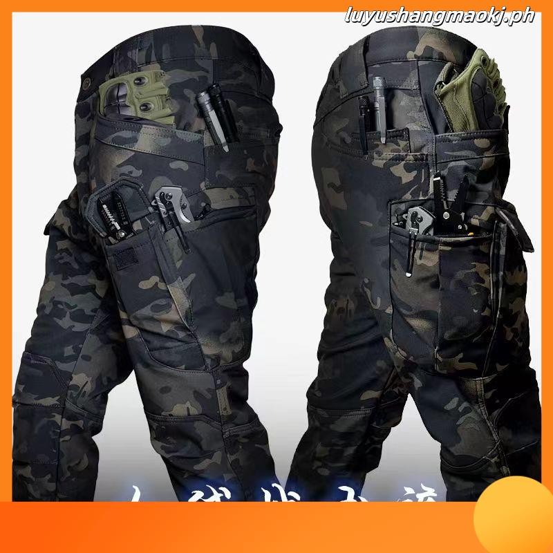 OWLLADE Black Tactical Cargo Pants for Men in Green IX7 | Shopee Philippines