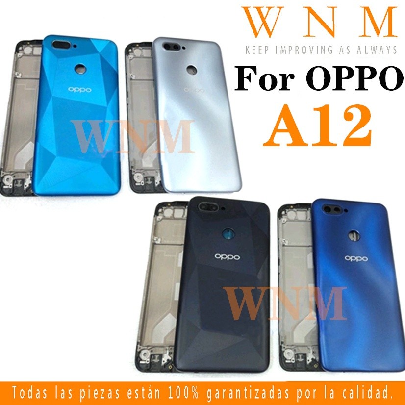 For OPPO A12 A12S 2020 LCD Front Frame Bezel Back Battery Cover ...