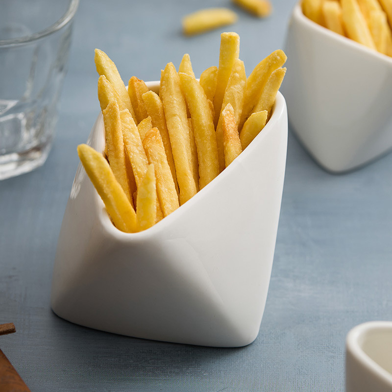 3D folded edge French fries cup,ceramic bowl,hotel Restaurant tableware ...