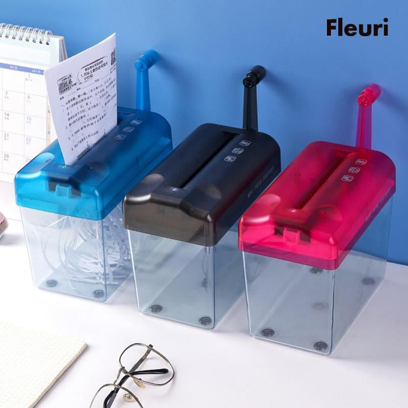 [Fleurir] Paper Shredder Mini Paper Cutting Machine A4 Size Hand Crank ...