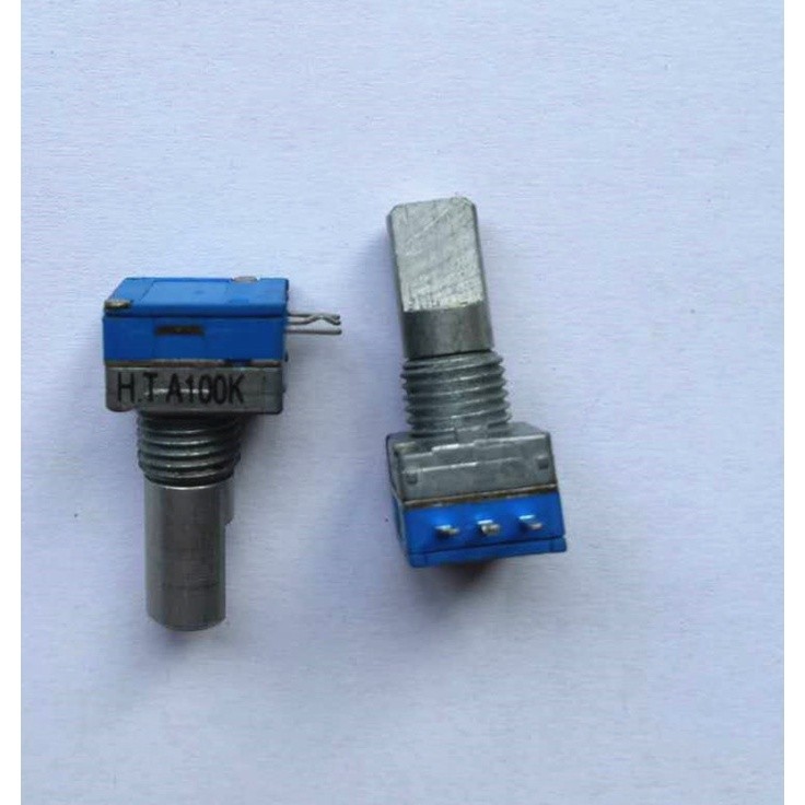 Three-legged single potentiometer A100K, half shaft shank length 15MM ...