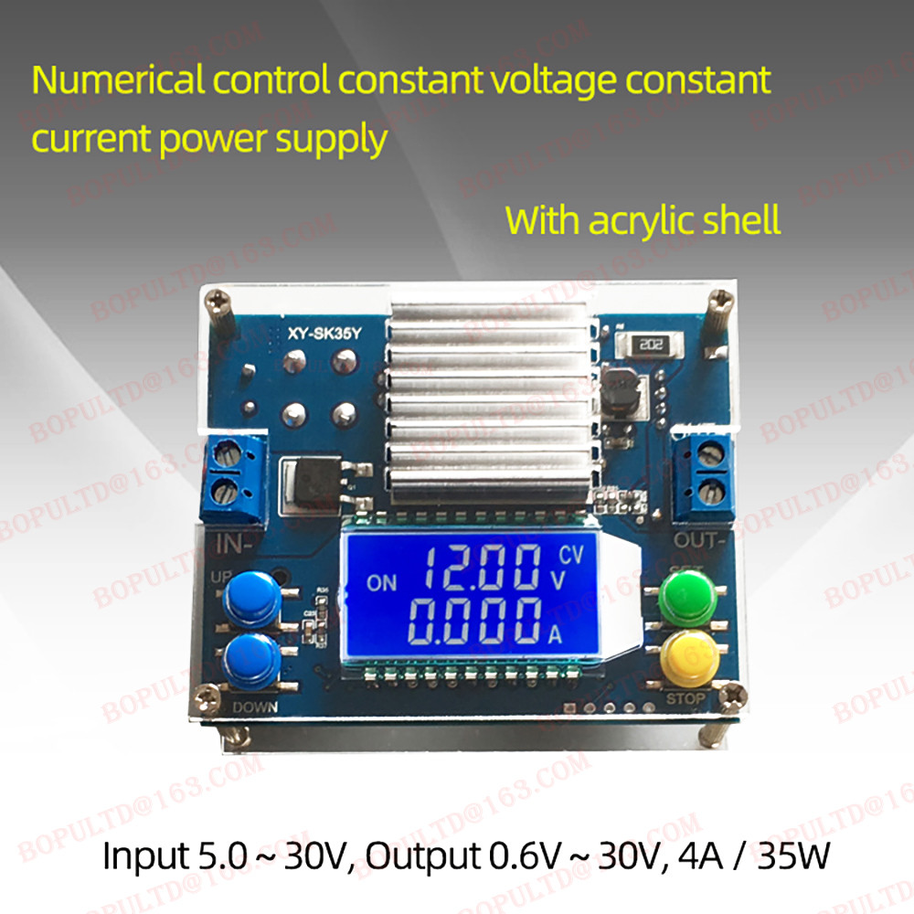 DC DC Automatic Boost/Buck Converter CC CV Power Module 0.6-30V 4A 35W ...