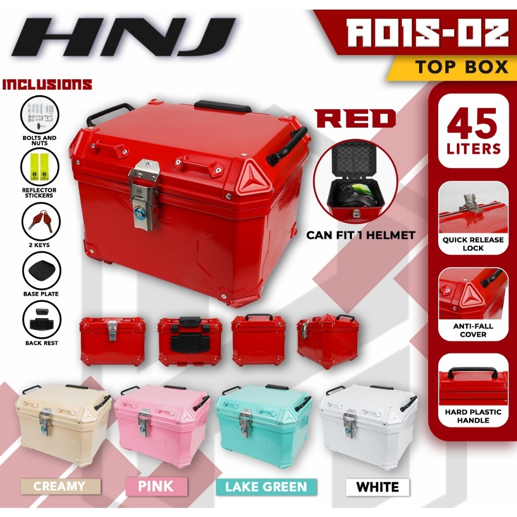 HNJ BOX A01-S 45L TOP BOX MOTOR WITH BASE PLATE GIVI BOX FOR MOTORCYCLE ...