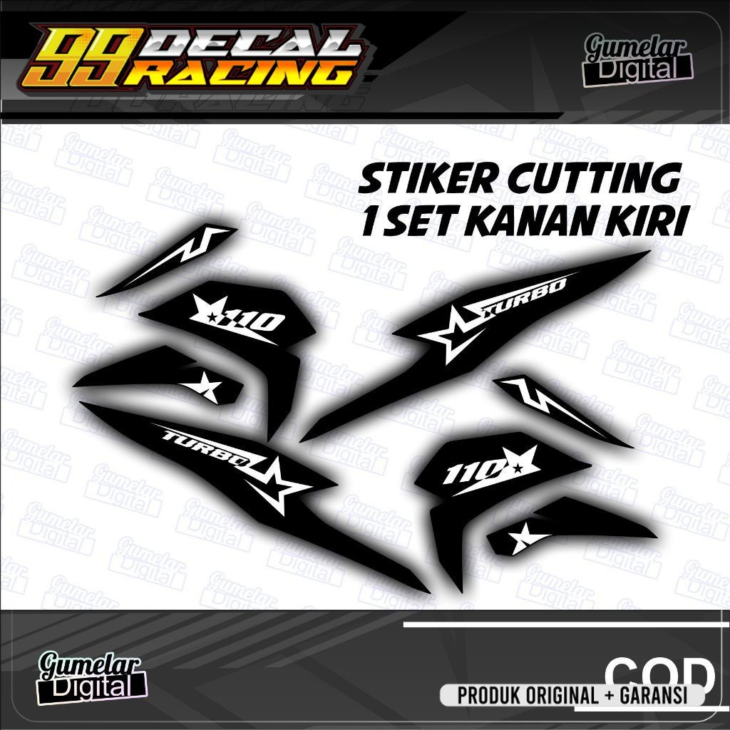 Cutting SIMPLE STICKER HONDA BEAT DELUXE BEAT STREET LIVERY STAR ...