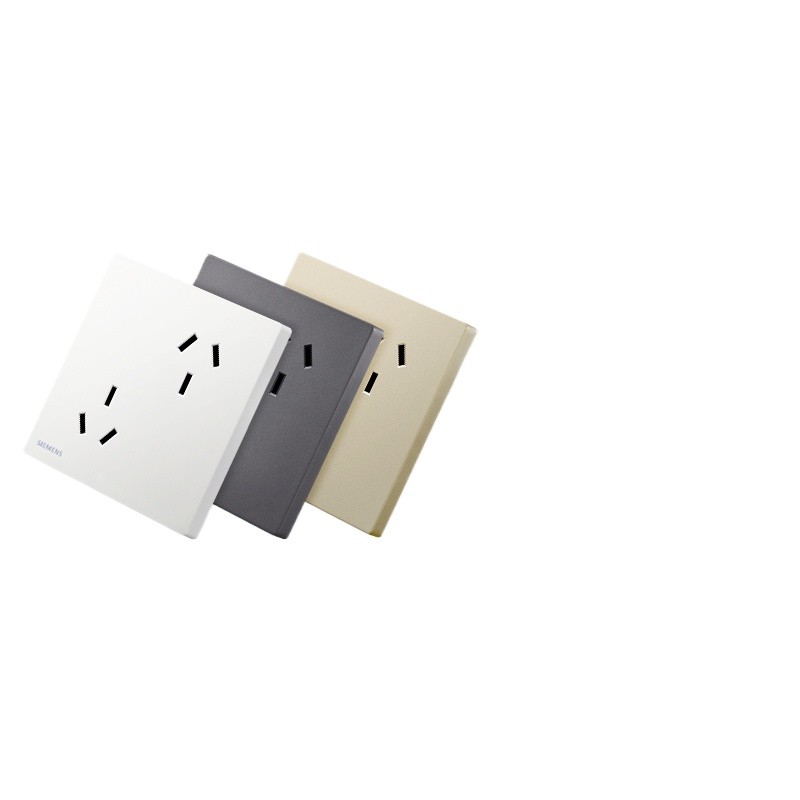 Siemens switch socket panel household 86 type 10A duplex three-pole ...
