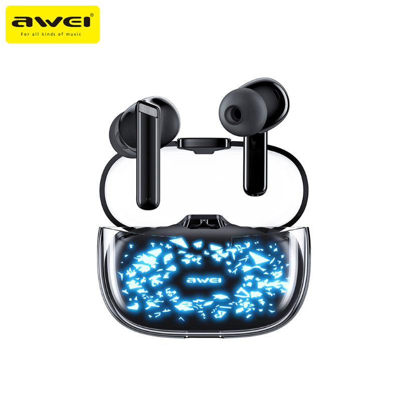 Awei T52 Pro TWS Portable Gaming In-Ear Earbuds Earphone w/ Transparent ...