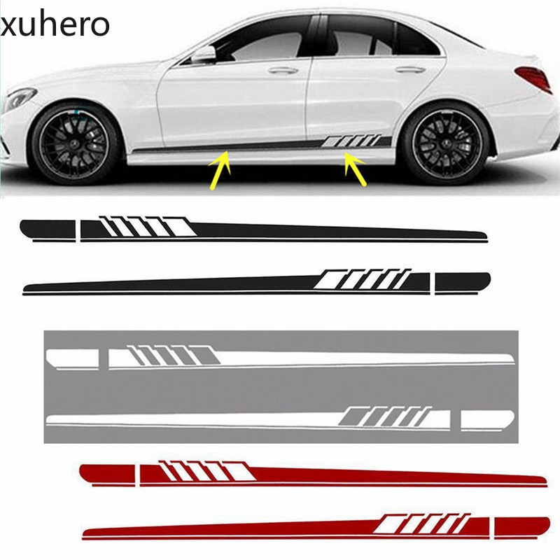 OM| Car Sticker Side Body Racing Decals Vinyl Graphics Long Stripe ...