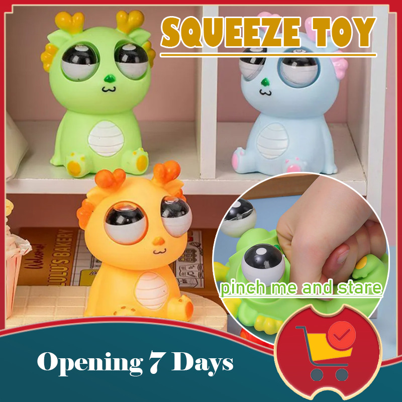 Squeeze Dragon Pop Out Eyes Toys Eye Popping Dragon Stress Relief ...