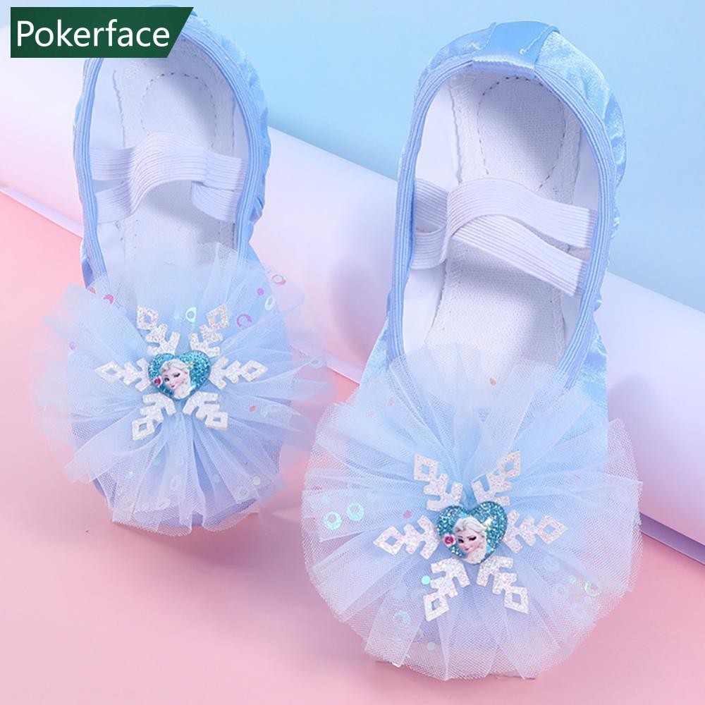 POKERFACE Women Girls Cartoon Children's Soft Soled Ballet Shoes Blue ...