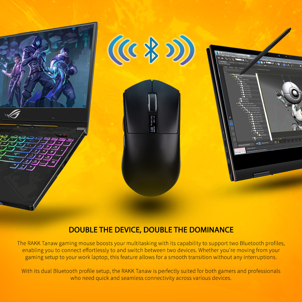 EasyPC | RAKK TANAW | TANAW 4K Polling Trimode PMW3395 Huano 80M OLED ...