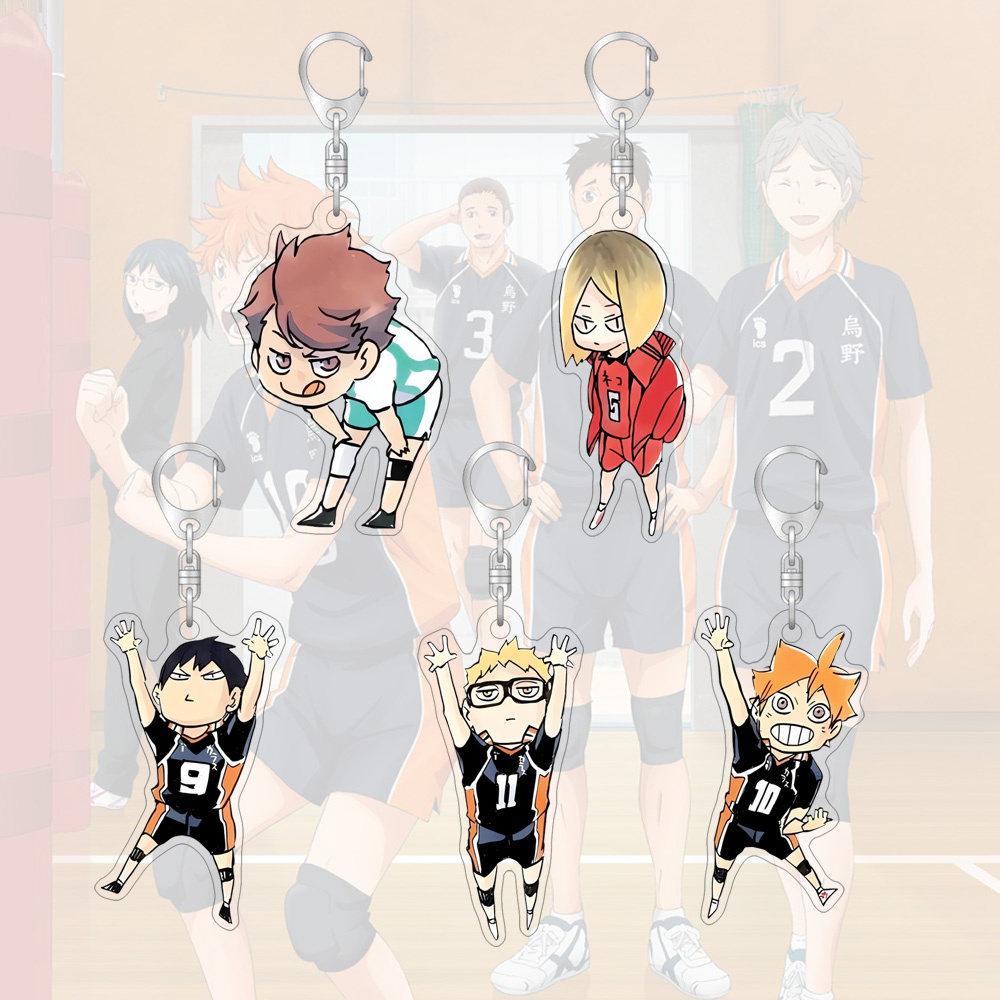 55mm Acrylic Keychain Haikyuu Kenma Carton Anime Surrounding Bags ...