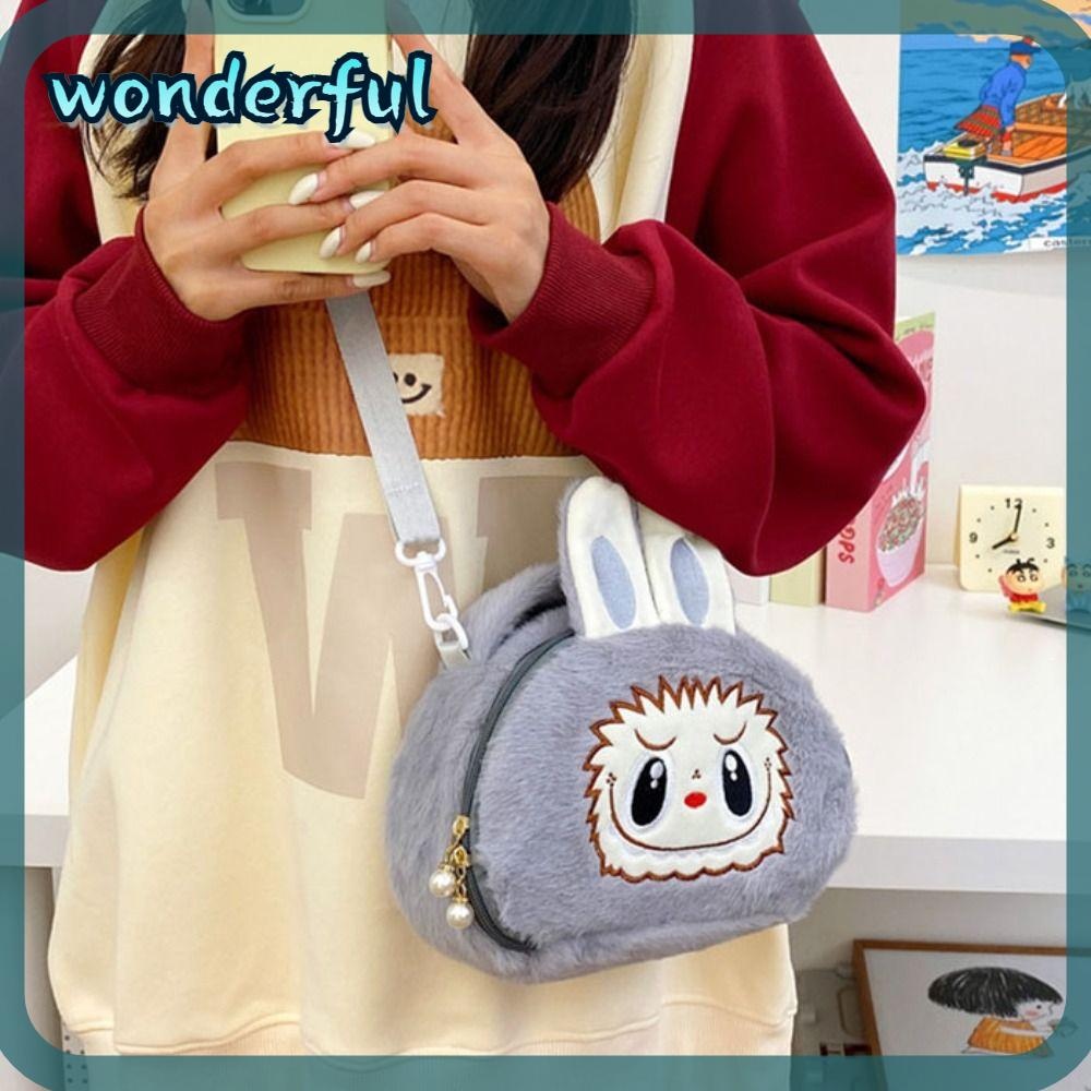 WONDER Labubu Plush Shoulder Bag, Cartoon POP MART Crossbody Bag, Cute ...