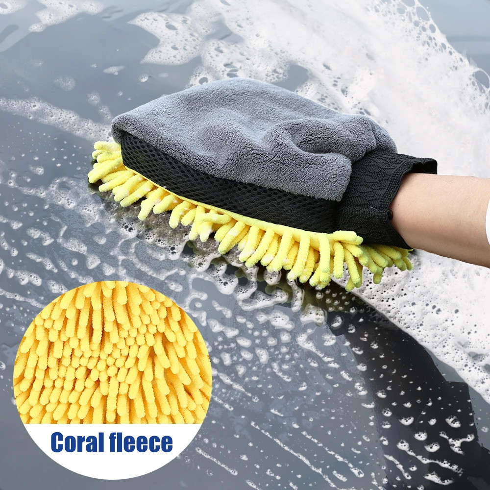 Car Wash Glove Coral Mitt Soft Anti-scratch for Car Wash Mitt ...