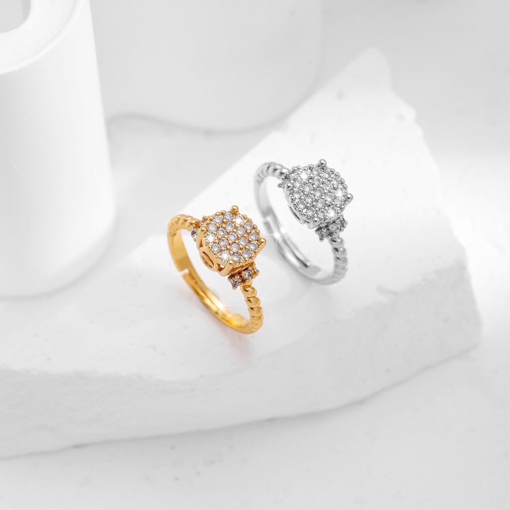 Lavish Jewelry 275J Titanium Ring for Women Light Gold Stainless Steel ...