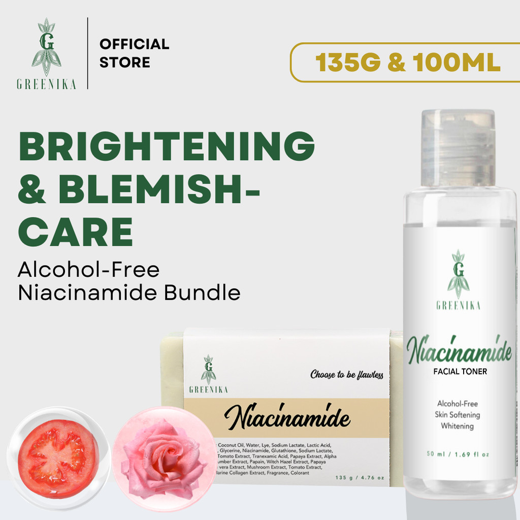 [ NIACINAMIDE WHITENING BUNDLE ] Greenika 50ML Niacinamide Toner ...
