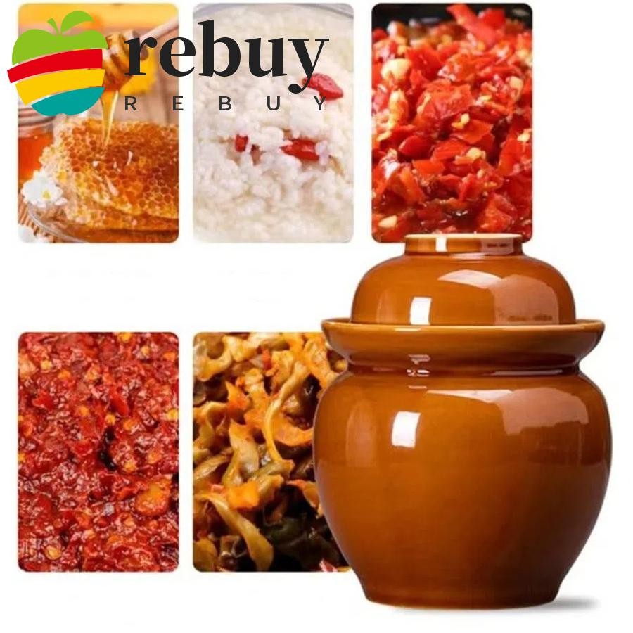 REBUY Pickle Jar, Ceramic Old-fashioned Pickling Pot, Collection ...