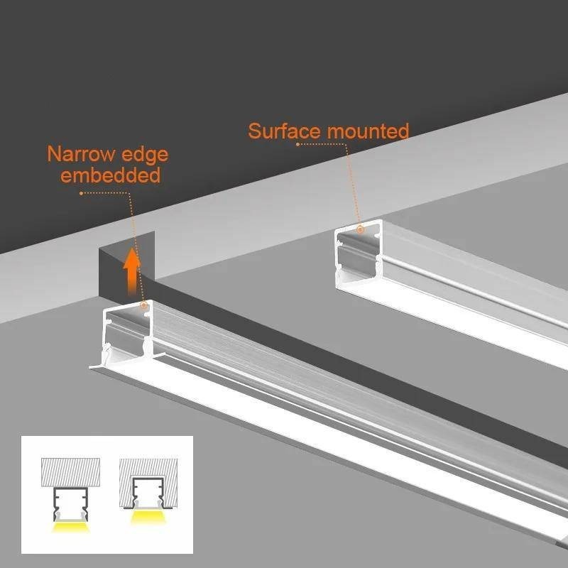 1m*2 V/U/YW-Style LED Aluminum Profile Linear Channel with Cover Home ...