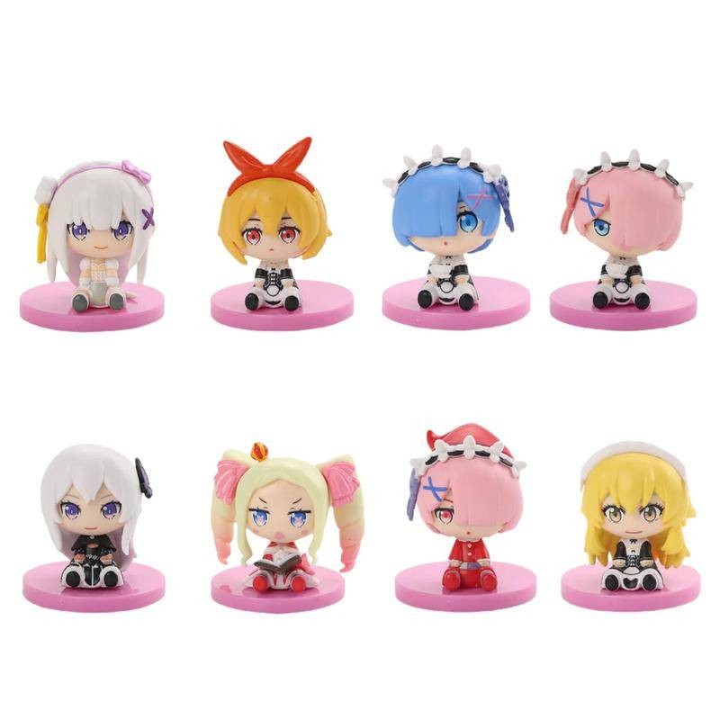 8Pcs/Set Anime Re:Life In A Different World From Zero Rem Action ...