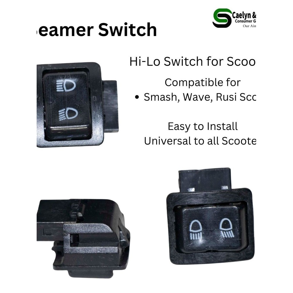 Headlight Hi-Lo Beam Switch Small for smash / wave / Universal | Shopee ...