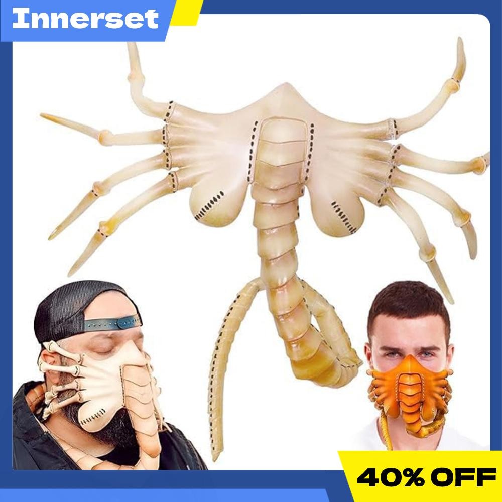 Halloween Facehugger Scorpion Mask Latex Alien Claws Insect Hug Face ...