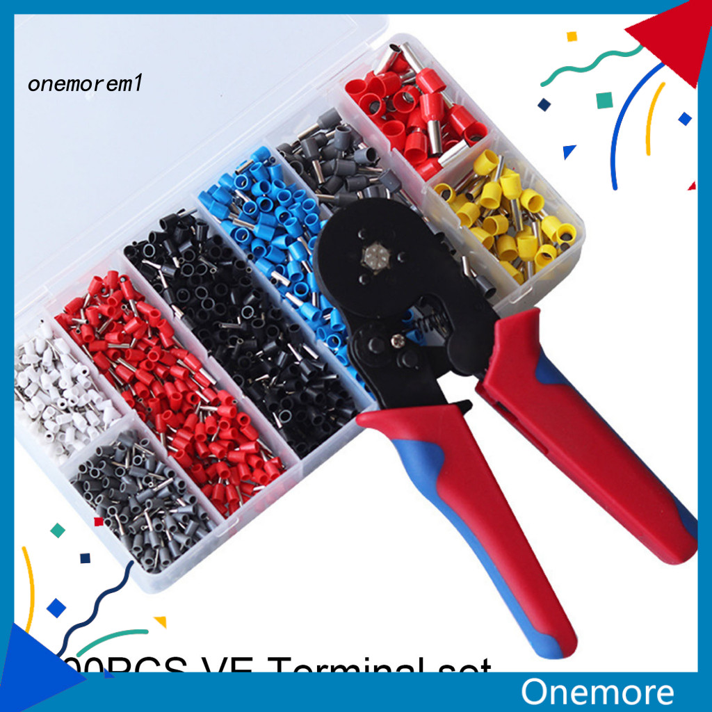 ONEM 1200Pcs VE Tube Type Terminals Blocks Kit with Multifunctional ...