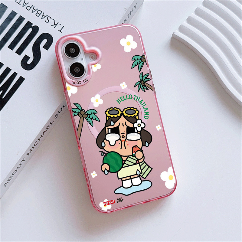POPMART CryBaby in Thailand Micro Frosted Hard MagFit iPhone Case for ...