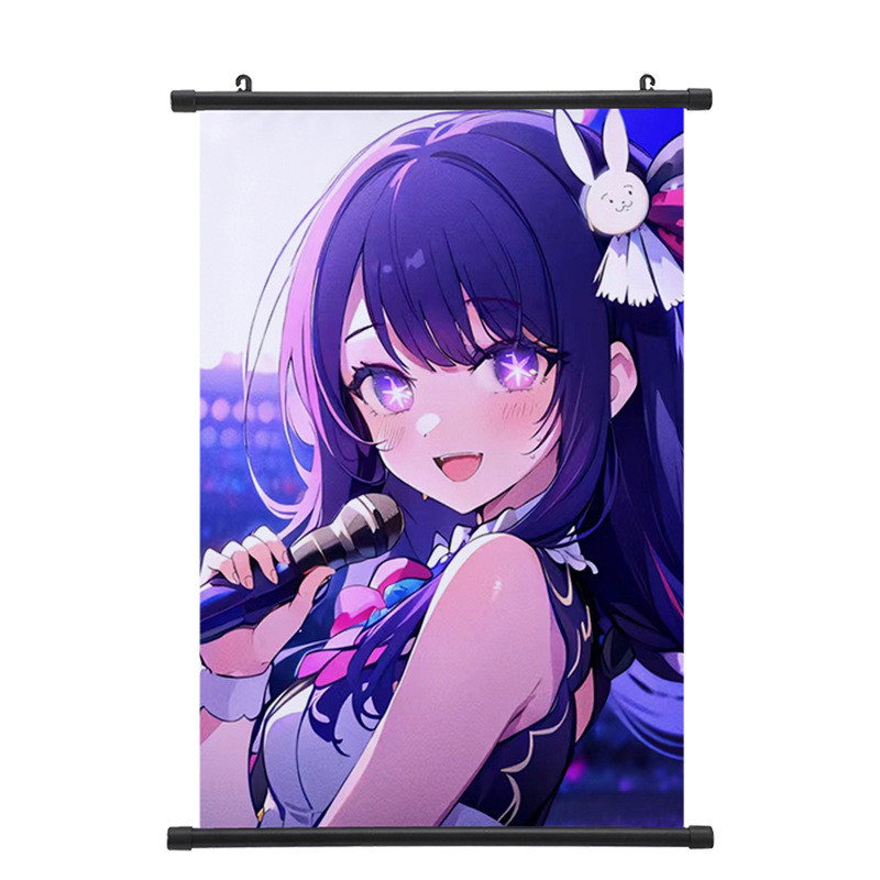 Oshi No Ko Hanging Painting Anime Peripheral Hoshino Aquamarin Scroll ...