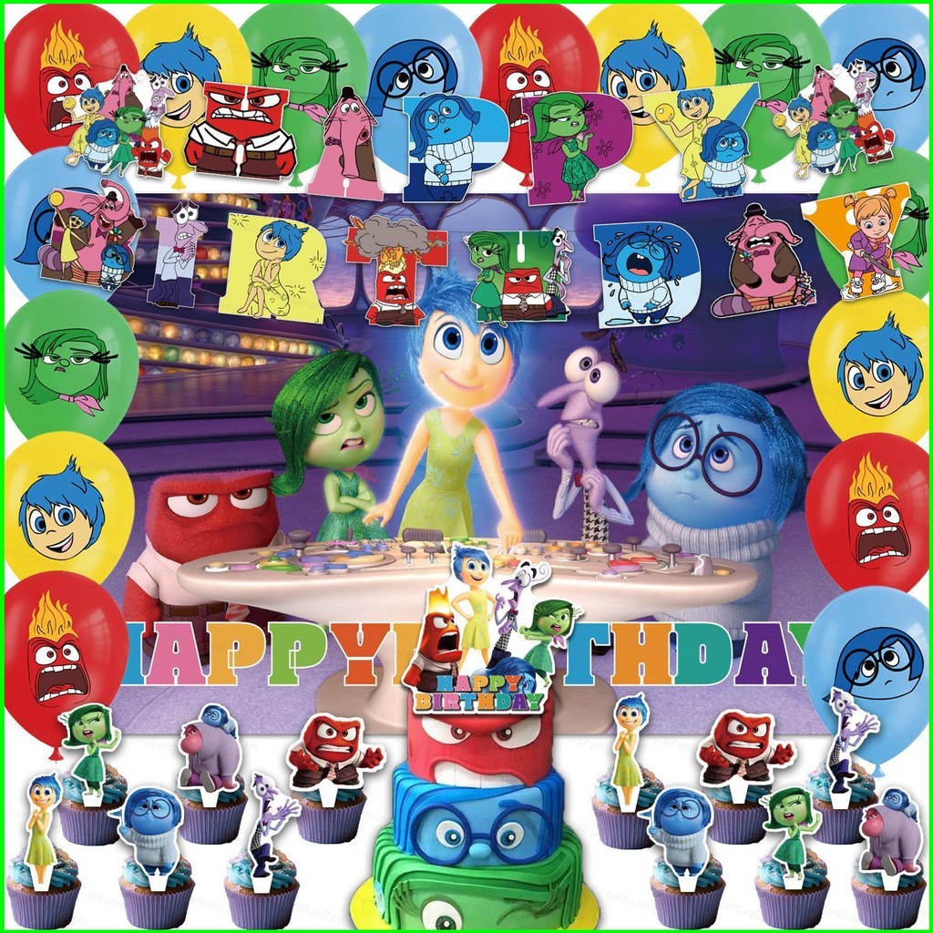YG Inside Out Themed Decoration Celebrate Party Banner Balloon ...