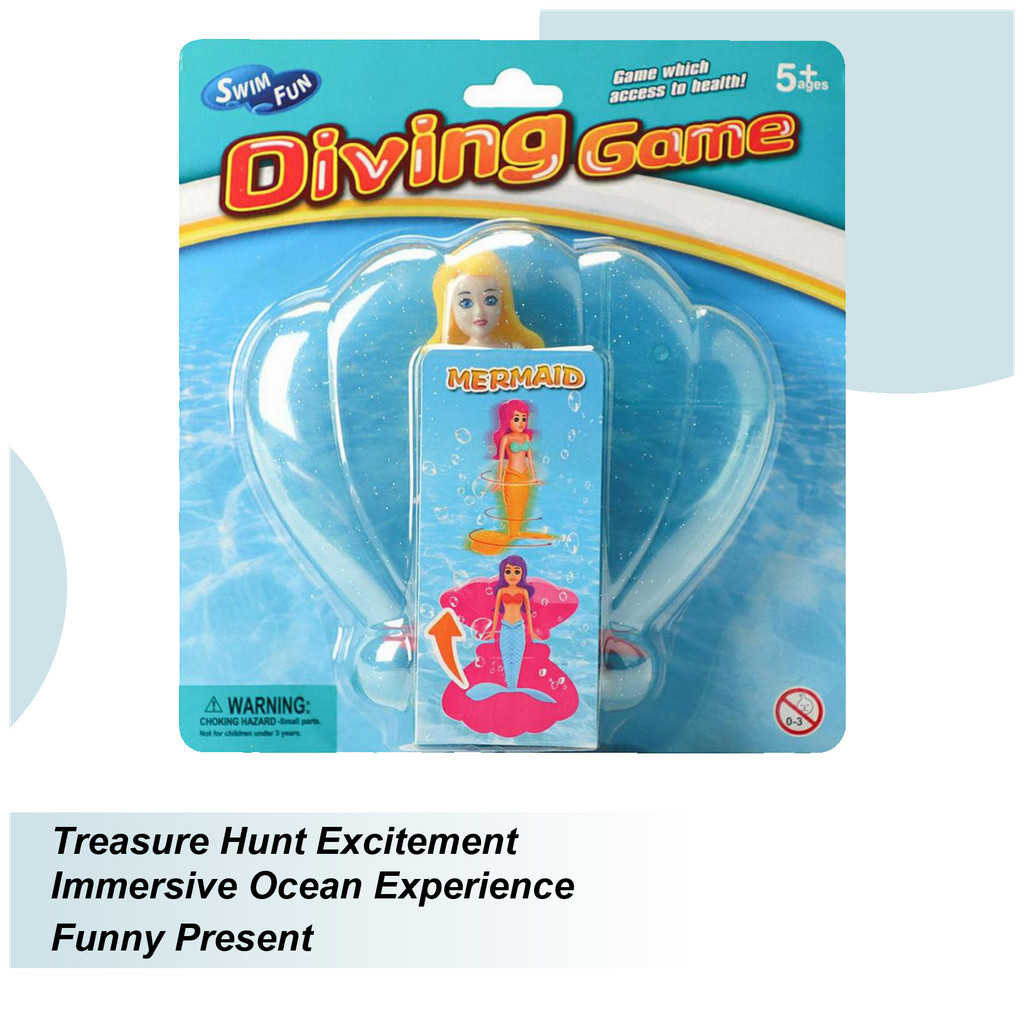 Little Mermaid Bath Toys PVC Mermaid Diving Toys With Shell Lightweight ...