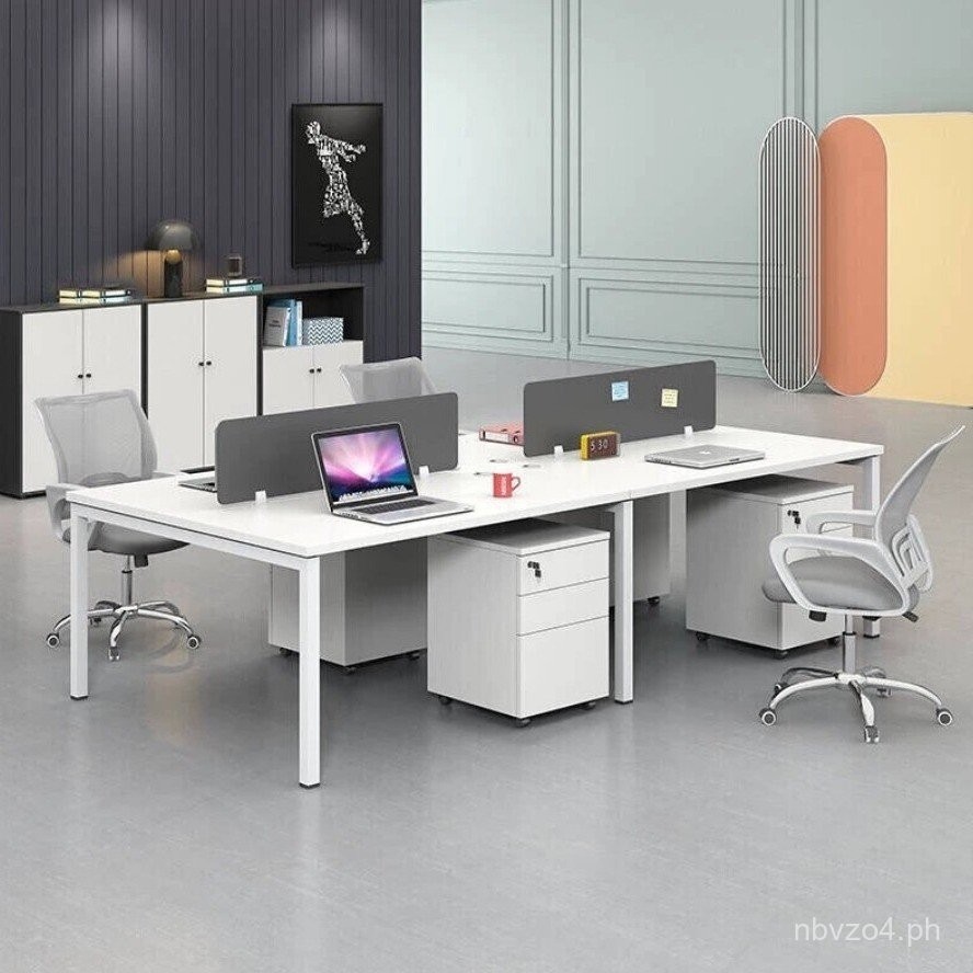 Staff Office Desk and Chair Set Employee Desk4People6Human Position ...
