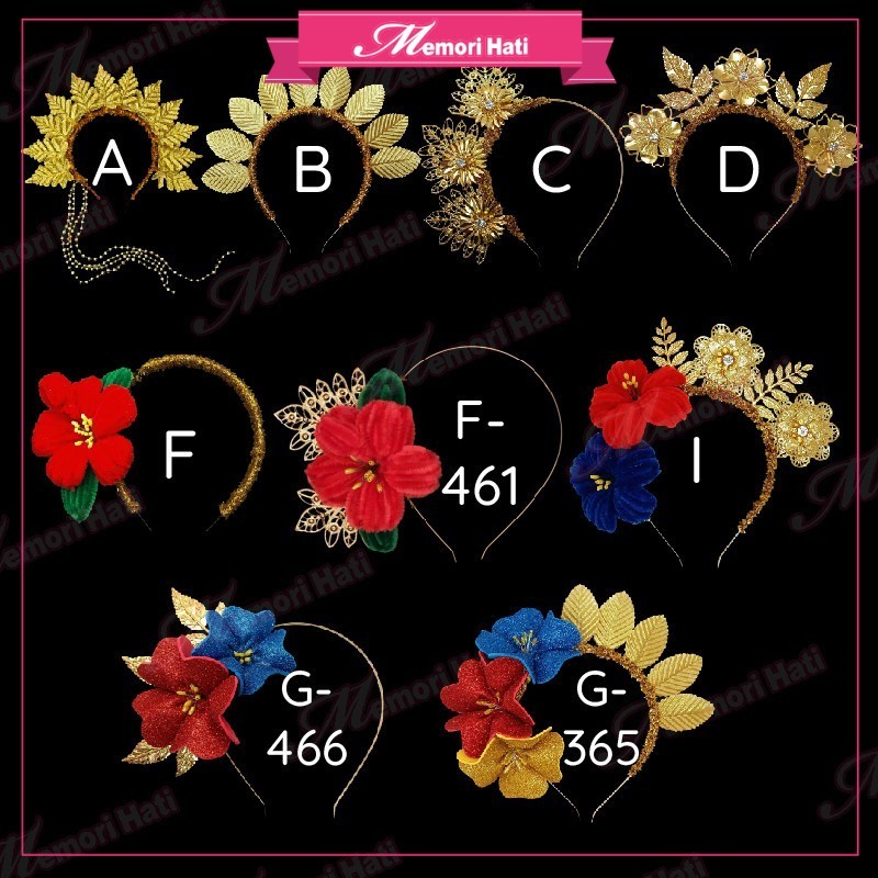 Cekak Bun Lintang Gold Leaf / Cekak Bun Merdeka Children Adults ...