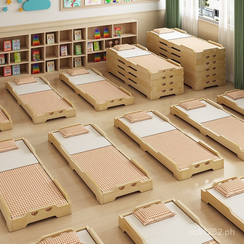 Nap Folding Bed Nap Bed Children's Bed Daycare Solid Wood Elementary ...
