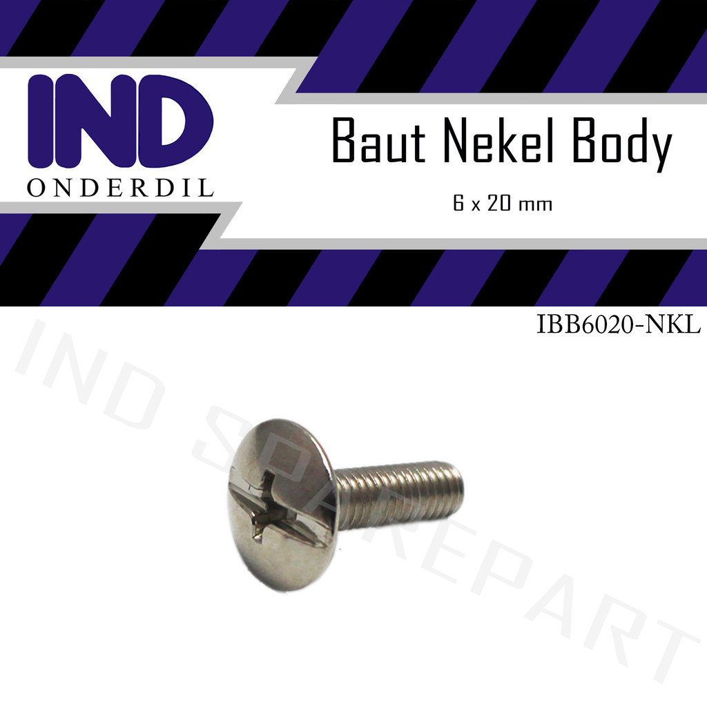 1 PC Bolt-Baud Body-Bodi-Batok Nekel-Nikel 6x20-M6x20-M 6 x 20-M6 ...