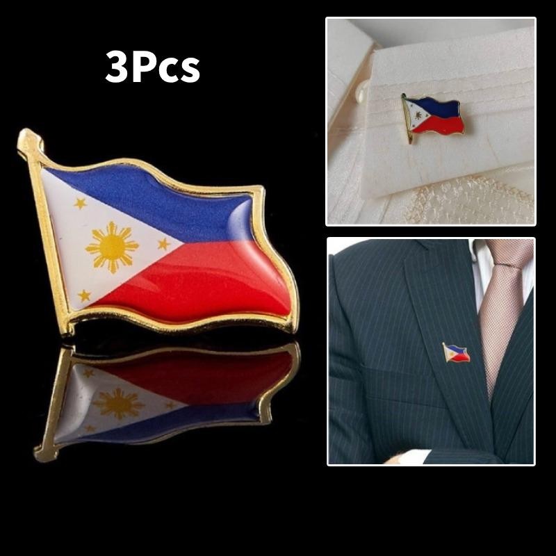 1/3Pcs Philippine Flag Brooch Alloy Floating Flag Men and Women ...