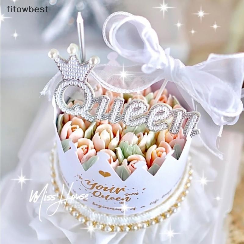 Fbph 1pcs Pearl Plugin Cake Plugin Multi Style Birthday Cake Decoration ...