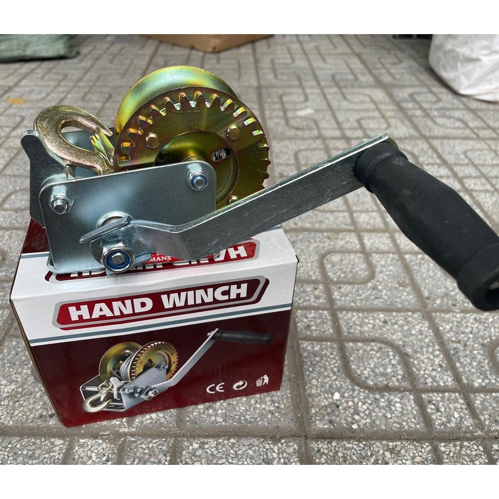Self-braking winch 600lbs - with hook, with cable | Shopee Philippines