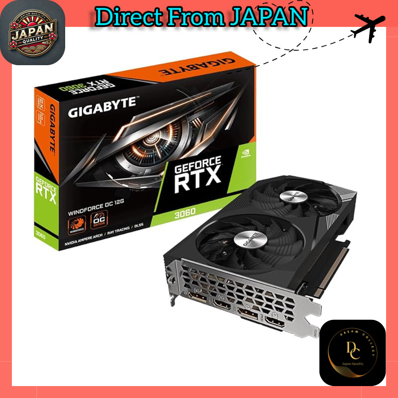 GIGABYTE NVIDIA GeForce RTX 3060 Graphics Card with GDDR6 12GB Model ...